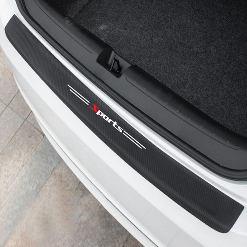 1Pc Carbon Fiber Car Rear Bumper Guard Sticker Trunk Trim Protector ...