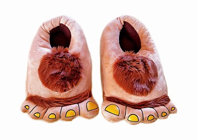 Furry Slipper Cartoon Fun Soft Plush Feet Booties Shoes Unisex Big Toe ...