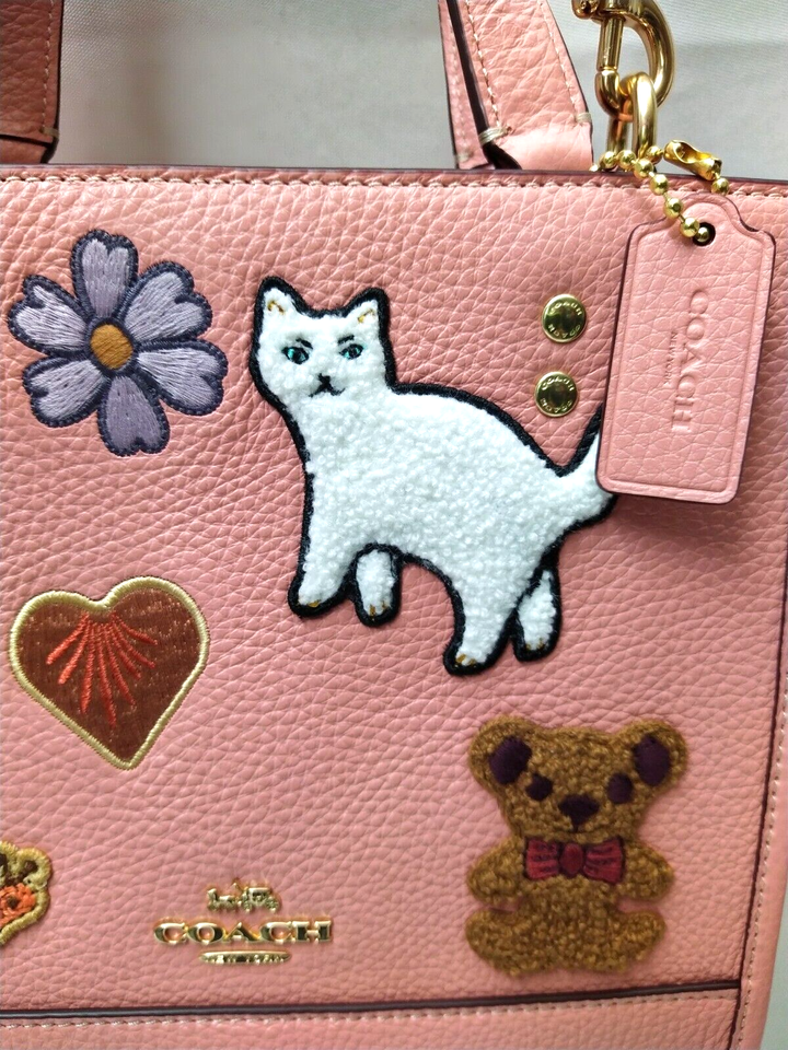 Coach Dempsey 22 Pink Leather With Creature Patches Women's Leather ...