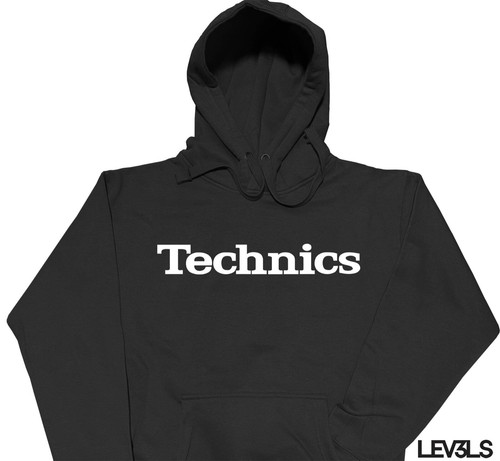 TECHNICS LOGO HOODIE TECHNICS 1200 TURNTABLES DJ OLD SCHOOL RECORD ...