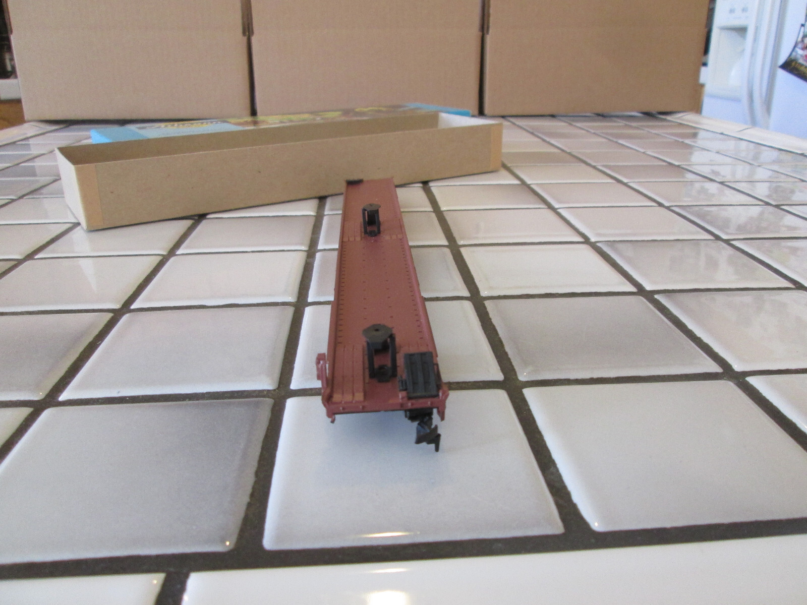 athearn ATSF SANTA FE 85 foot flat car HO scale | eBay
