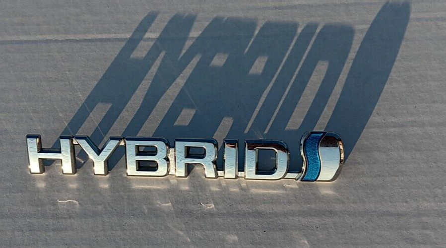 Toyota HYBRID Emblem Connected Letters Chrome & Blue Length 5 1/2" OEM ...