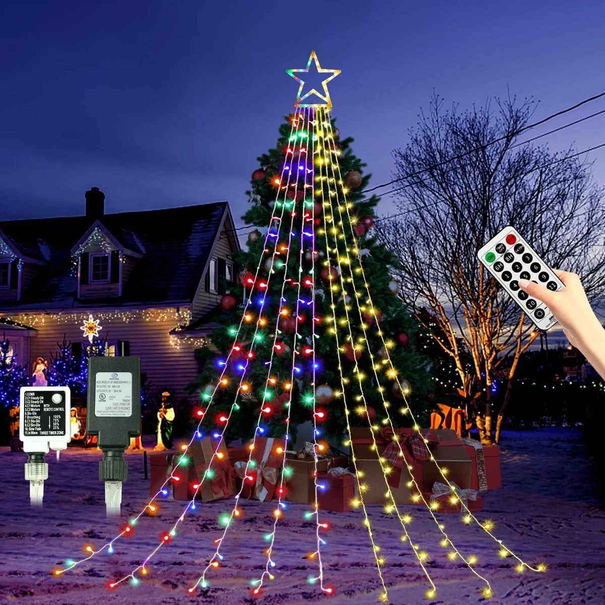 Christmas Tree Lights Outside