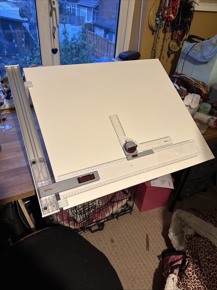 New Unused rotring drawing/Drafting board Table White Aluminium A2 RRP ...