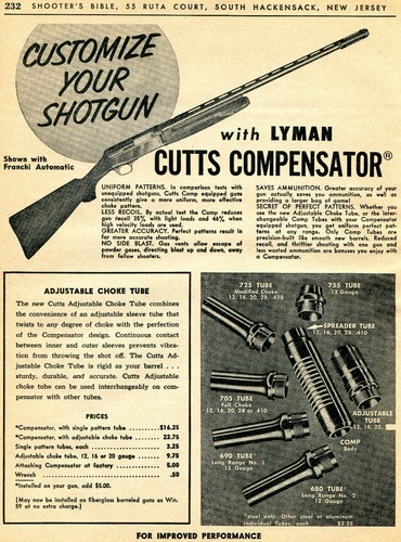 1963 Print Ad of Lyman Cutts Compensator Lymanchoke Shotgun Choke Tube ...