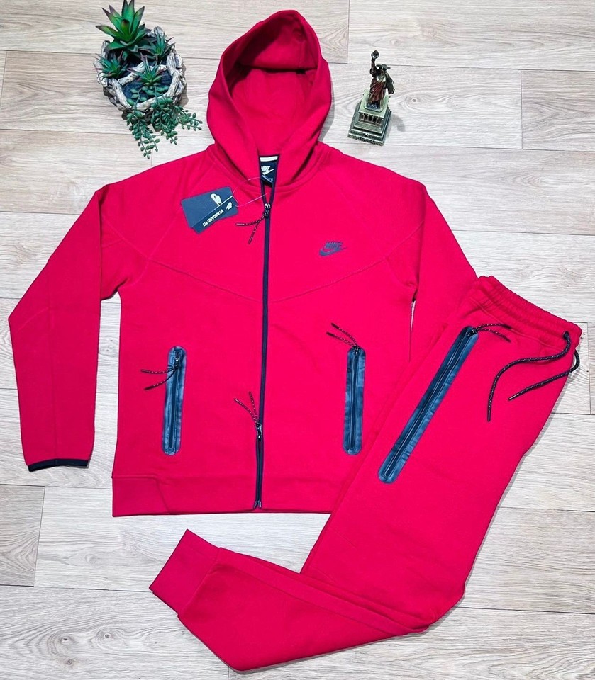 Adult Red Nike Tech Tracksuit (Medium) | eBay