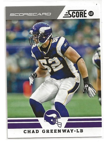 2012 Panini Score Chad Greenway Scorecard Parallel Card | eBay