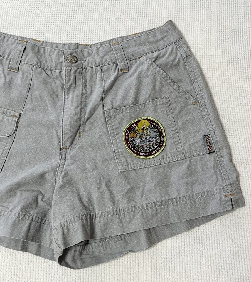 Vintage looney Tunes Tweety Bird Gray Patchwork Cargo Shorts | eBay