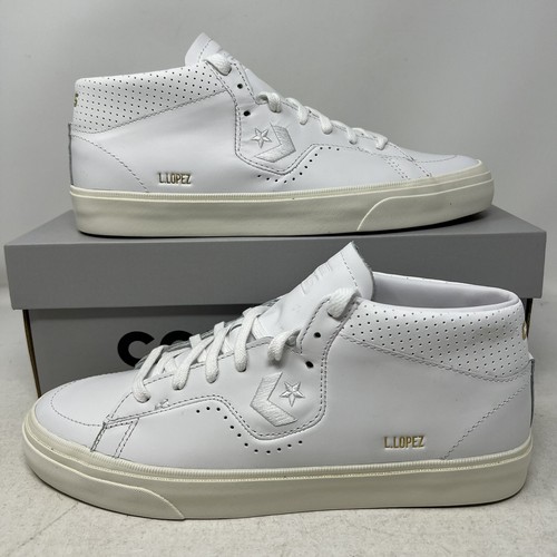 Converse Cons Louie Lopez Pro Mid Leather White Sail Skate Shoes ...