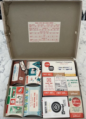 Vintage Salesman Sample Travel Hotel Courtesy Kits Mending Grooming ...