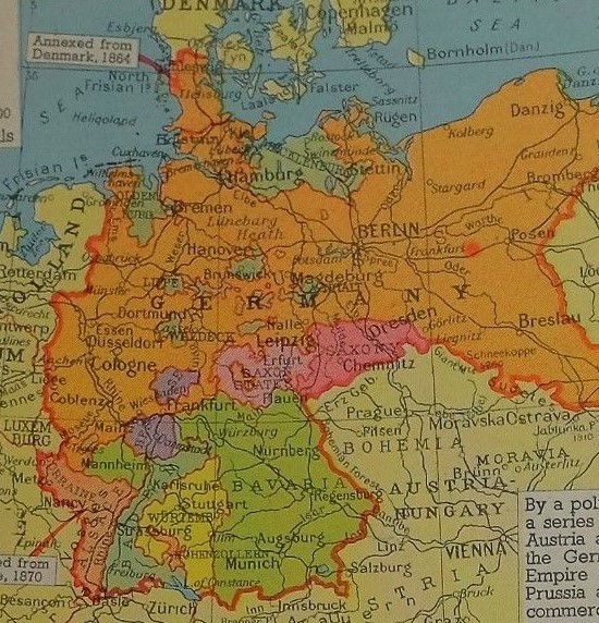 German Empire Map 1914