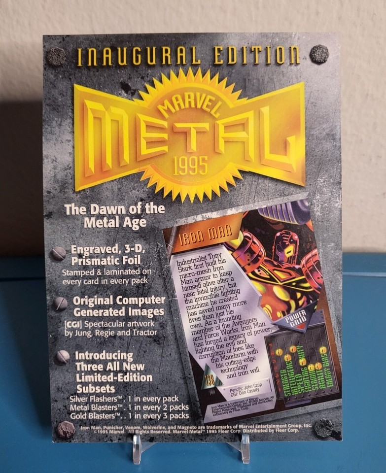 1995 Fleer Marvel Metal Inaugural Edition 4-Card Uncut Promo Sheet | eBay