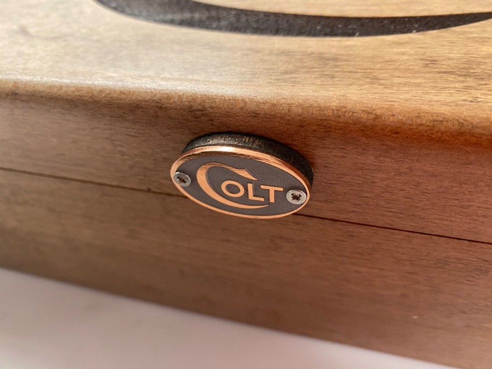 Colt Python Presentation Case Laser Engraved Lid and Interior Maple 6 ...