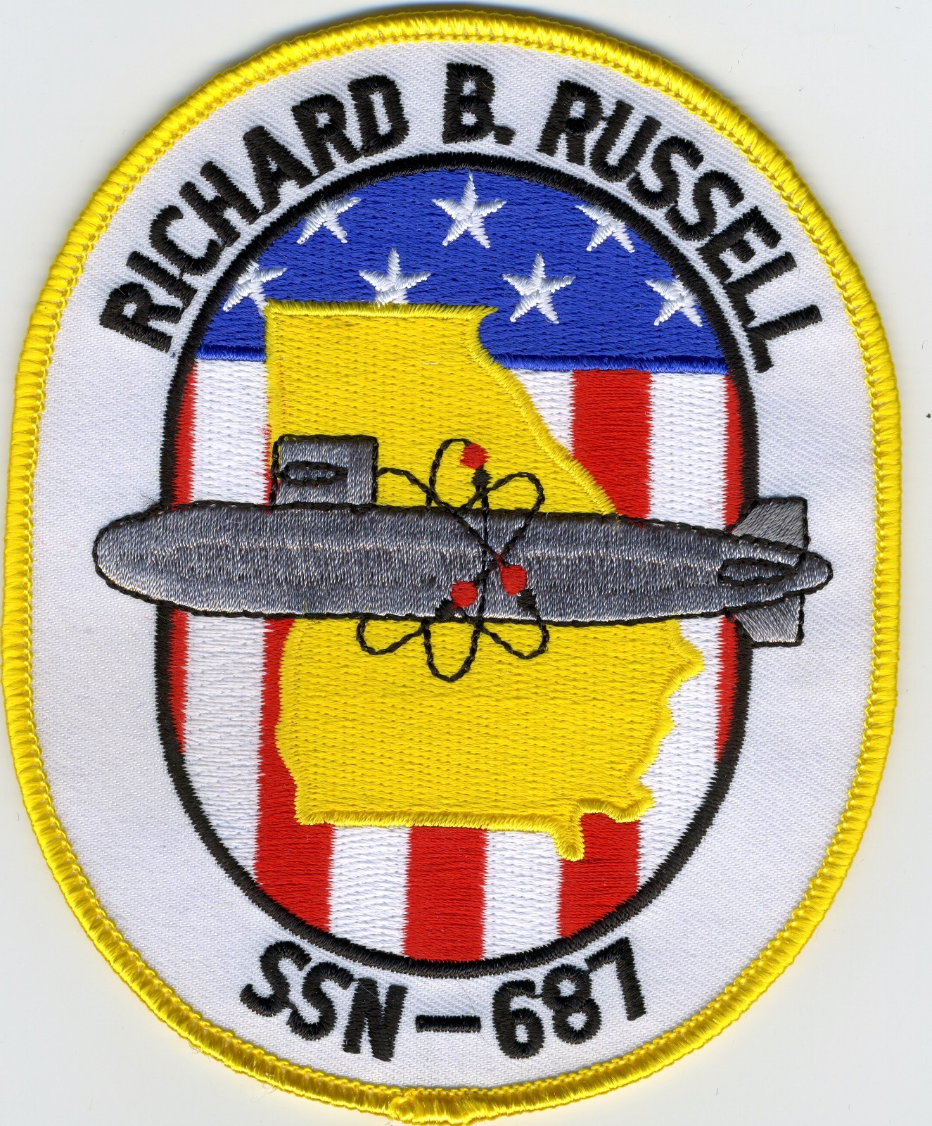 USS Richard B. Russell - SSN 687 - Crest - BC Patch Cat No C5433 | eBay