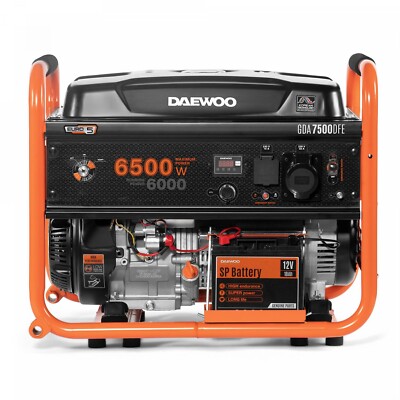Daewoo GDA 7500DFE-Electric Start Petrol Generator - 18L Fuel Capacity ...