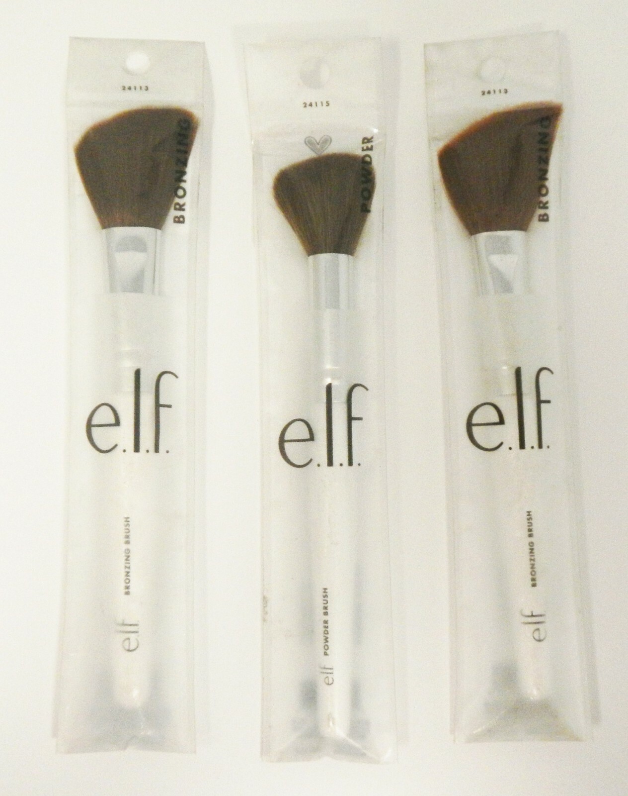 e.l.f. ELF Brush Set 2 Bronzing Brushes & 1 Powder Brush | eBay