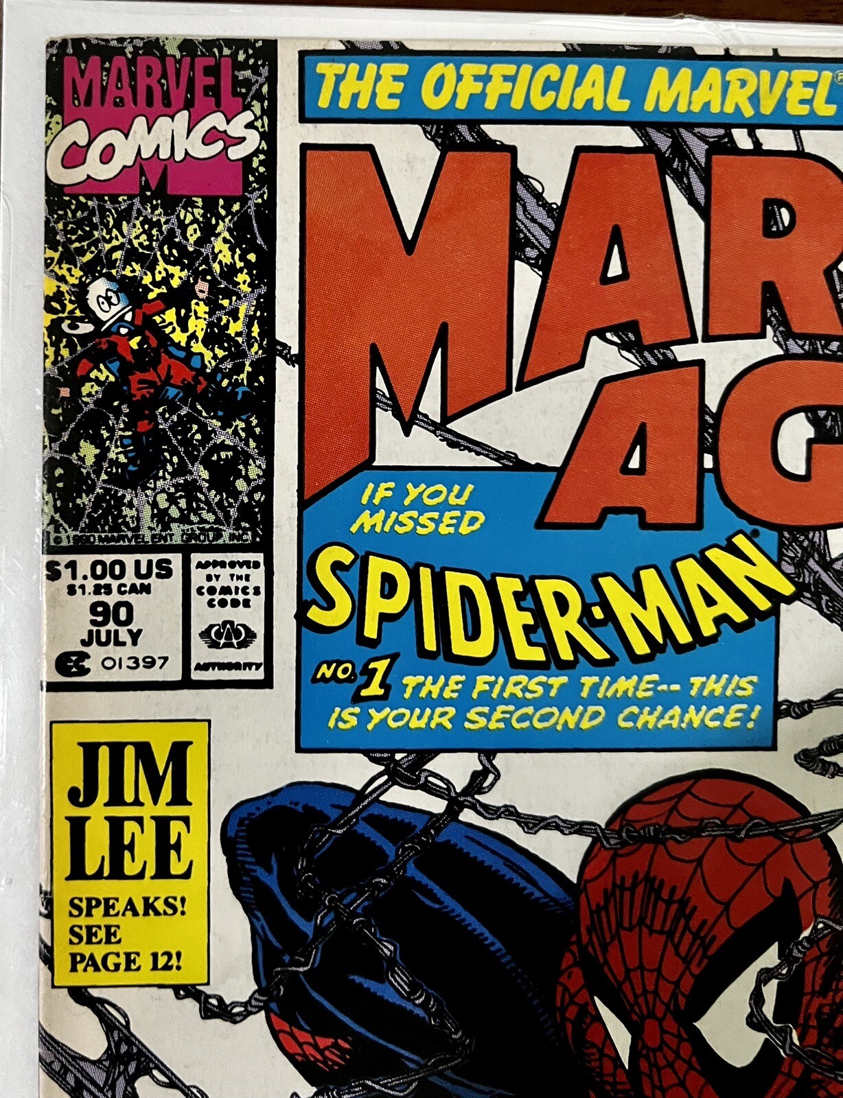 MARVEL AGE #90 TODD MCFARLANE SPIDER-MAN #1 PREVIEW NEWSSTAND 1990 ...