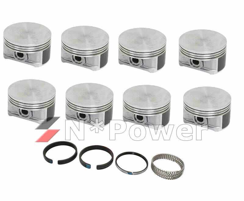 SILVOLITE PISTON & RING SET 0.25MM+ PRESS FIT FOR HOLDEN CHEVY V8 LS1 5 ...