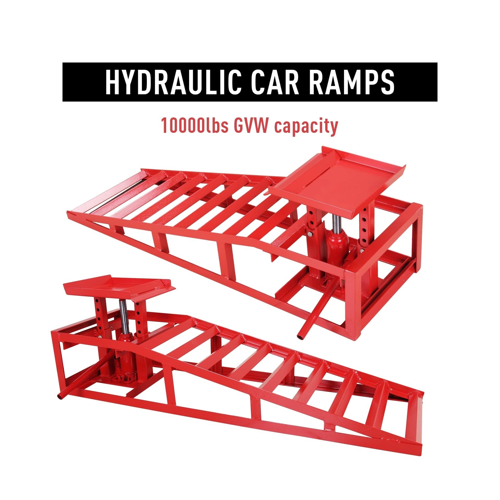 2 Pack Auto Car Truck Service Ramps Lifts 5T 10000lbs Hydraulic Car ...