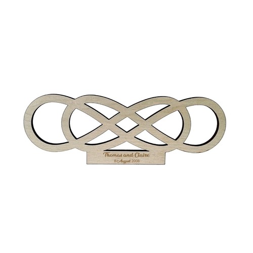 Double Infinity Sign, Personalised Wooden Plaque, Wedding gift ...