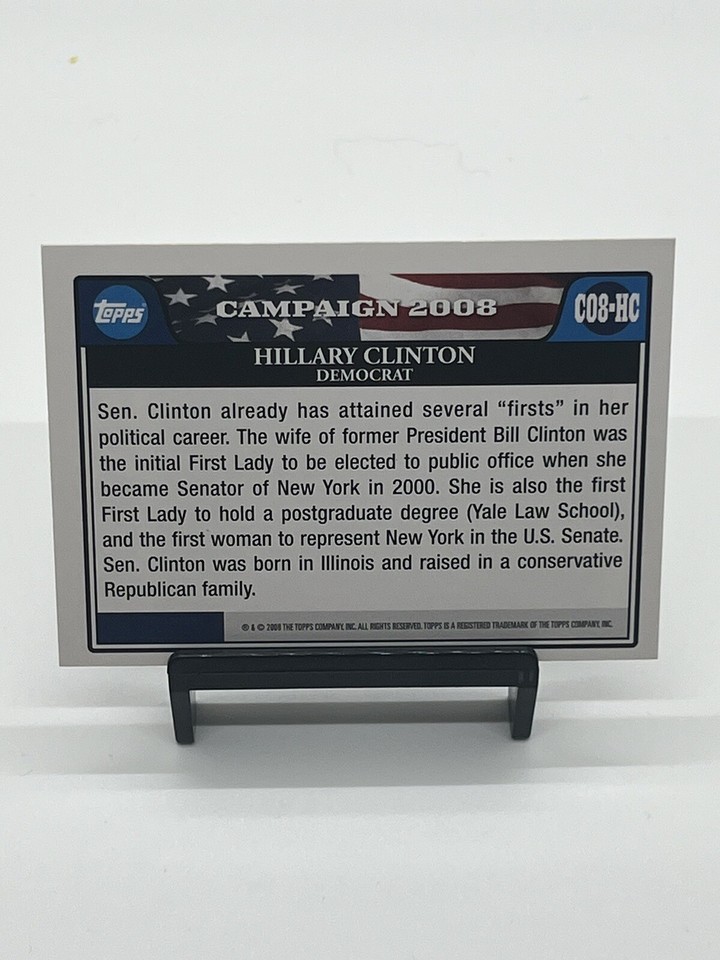 2008 Topps Campaign 2008 #HC Hillary Clinton | eBay