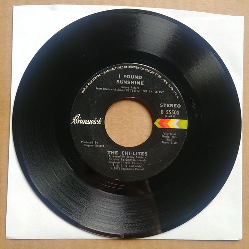 THE CHI-LITES I Found Sunshine/Marriage License 45 7" FUNK SOUL Record ...