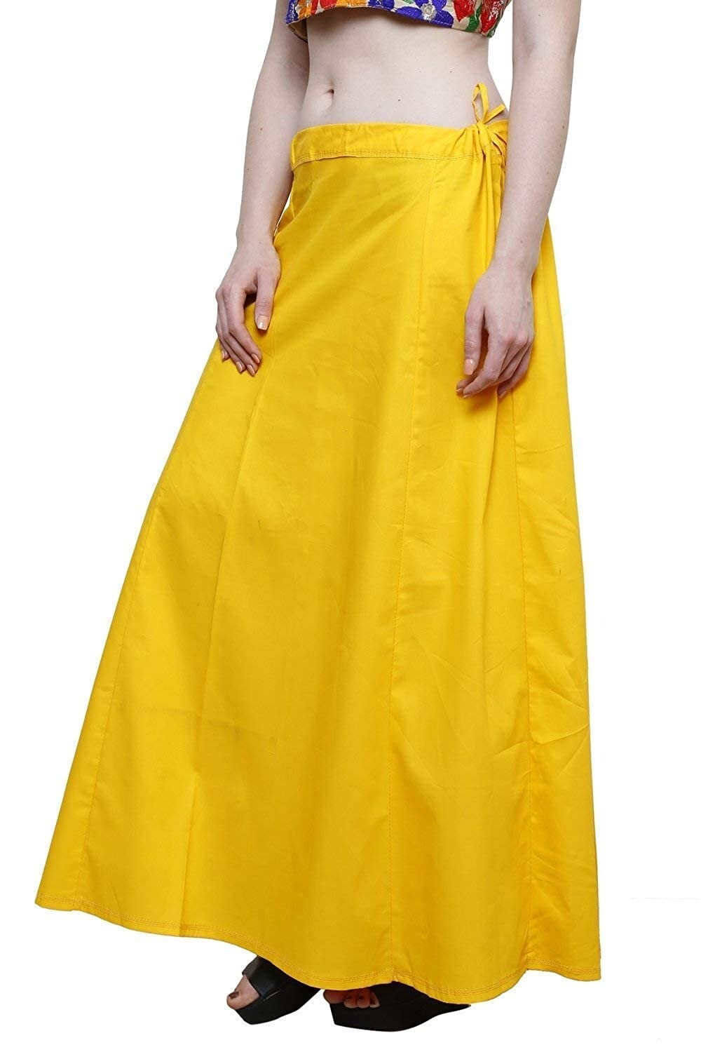 Underskirt Women Cotton Saree Solid petticoat Inskirt Skirt Sari Summer ...