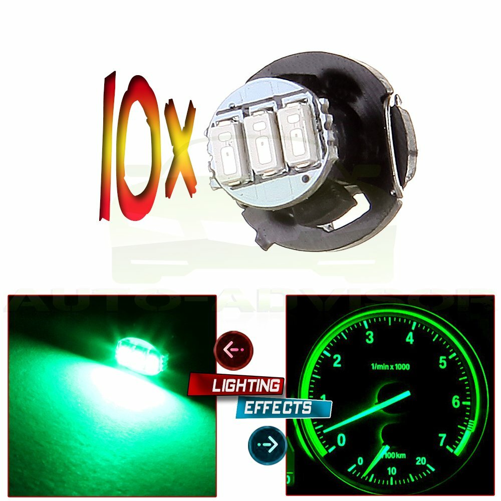 10xT4.2/T4 Neo Wedge Green LED A/C Climate Control Light For Repalce ...