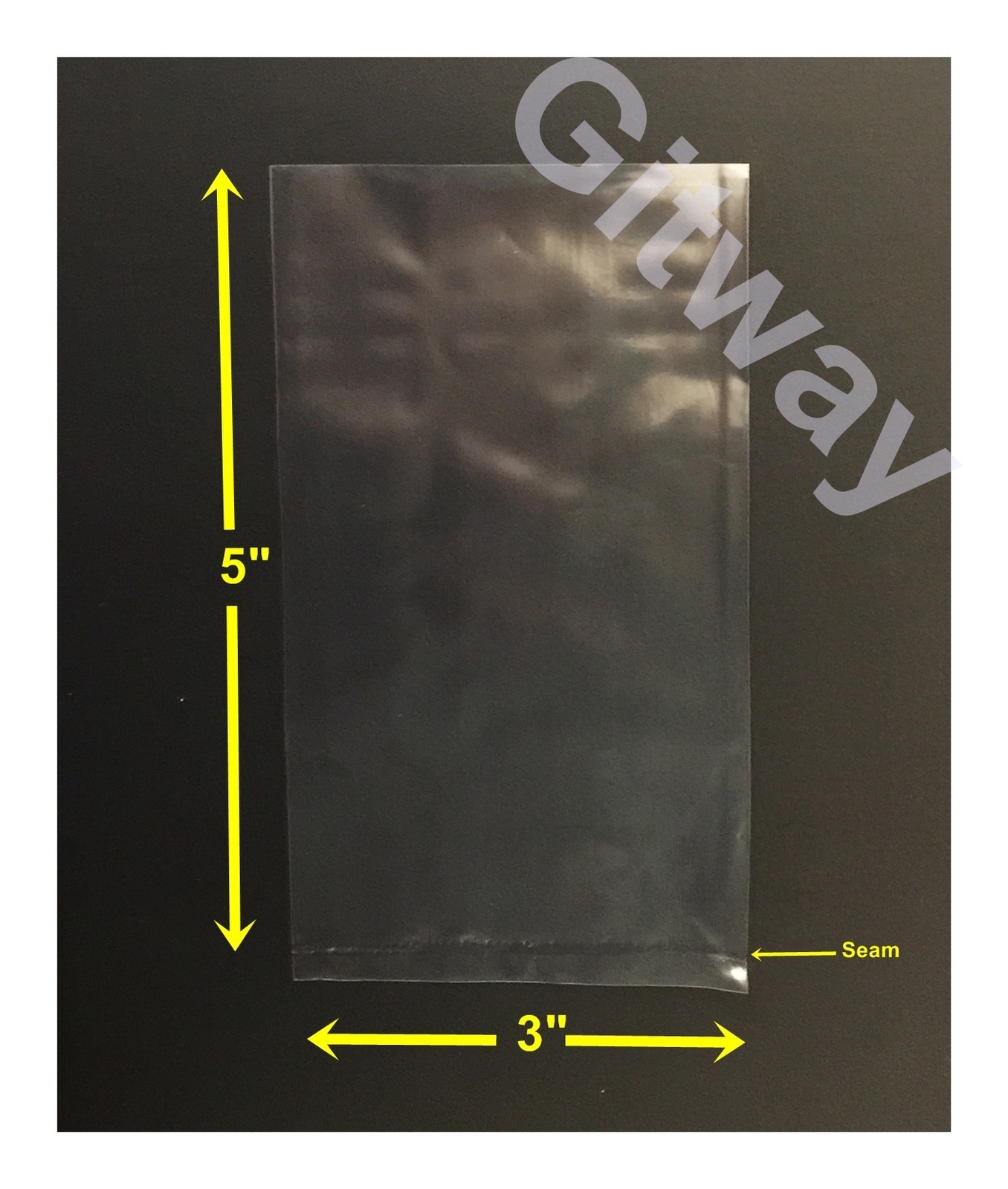 1000 3" x 5" Polyethylene Clear Flat Food Grade 3x5 Plastic Bags ...