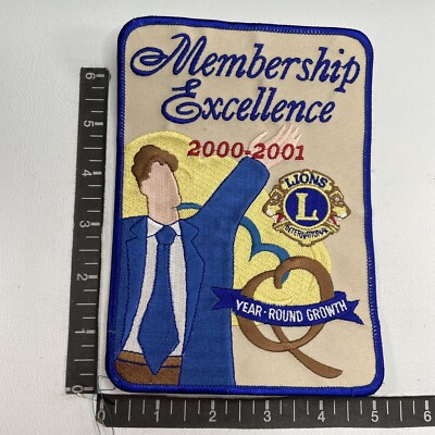 2000-2001 MEMBERSHIP EXCELLENCE Lions Club International Patch 09R6 | eBay