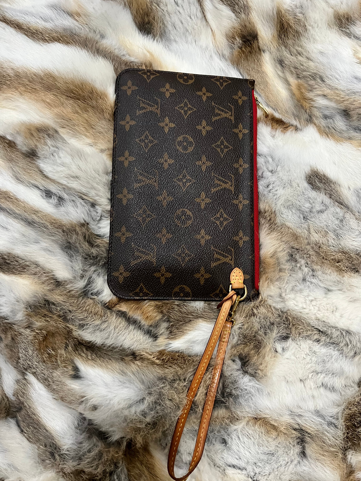 Louis Vuitton Neverfull red Interior Tote PM Brown Canvas | eBay