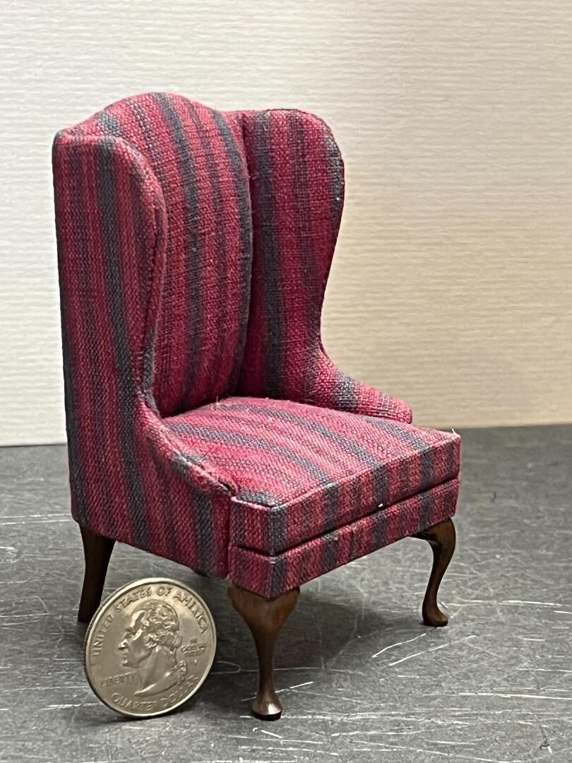 Dollhouse Miniature Vintage d. Anne Ruff Artist Sofa Chair Set 1:12 ...