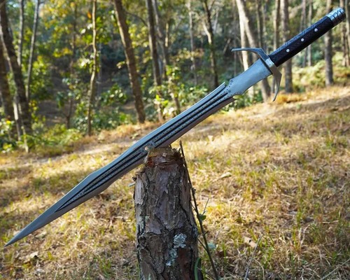 Sting Sword : Handmade 30 inch Viking Sword with Leather Sheath USA ...