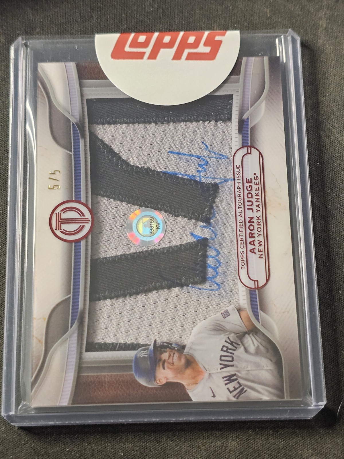 2025 Topps Tribute Aaron Judge Prime Patch Auto RED /5 YANKEES MVP ...