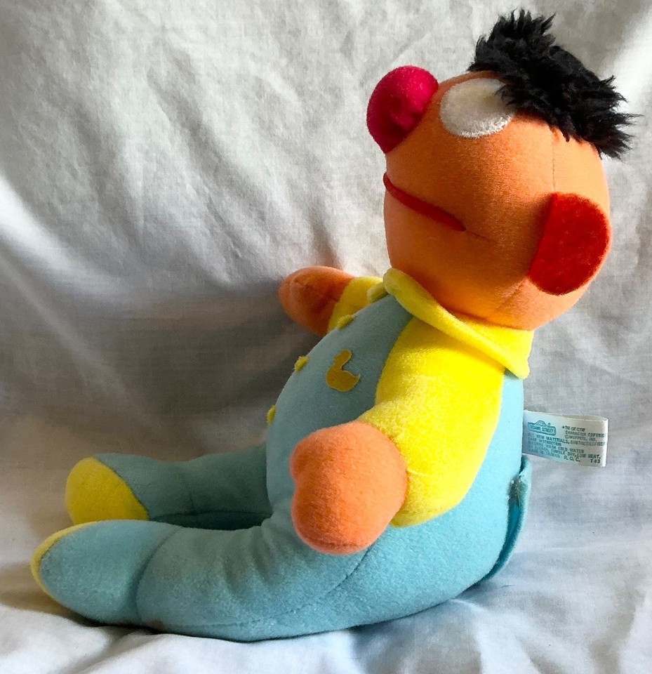 VTG Sesame Street Beddy Bye Baby Ernie Plush 12” Jim Henson Muppets ...