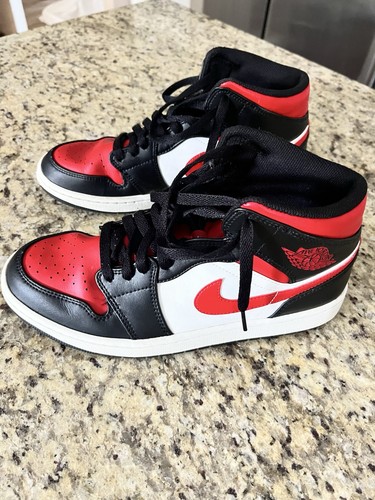 Air Jordan 1 mid Red, white and black | eBay