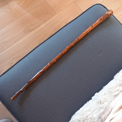 antique yew wood Walking Stick swagger 75cms Burr handle folk art | eBay