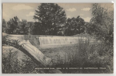 Medina River Dam, Highway 90, Castroville, Texas; history, postcard | eBay