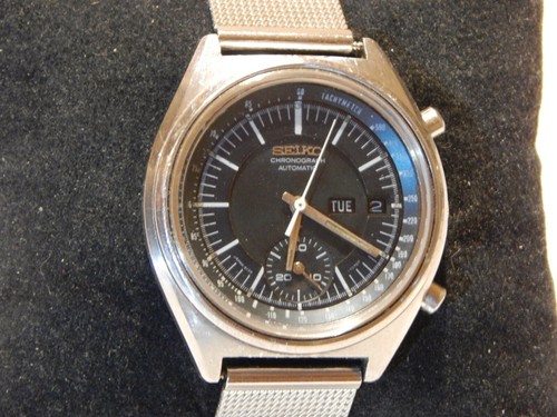 Seiko 6139-7071 Vintage Black Dial Mini-Jumbo Automatic Men's Watch | eBay