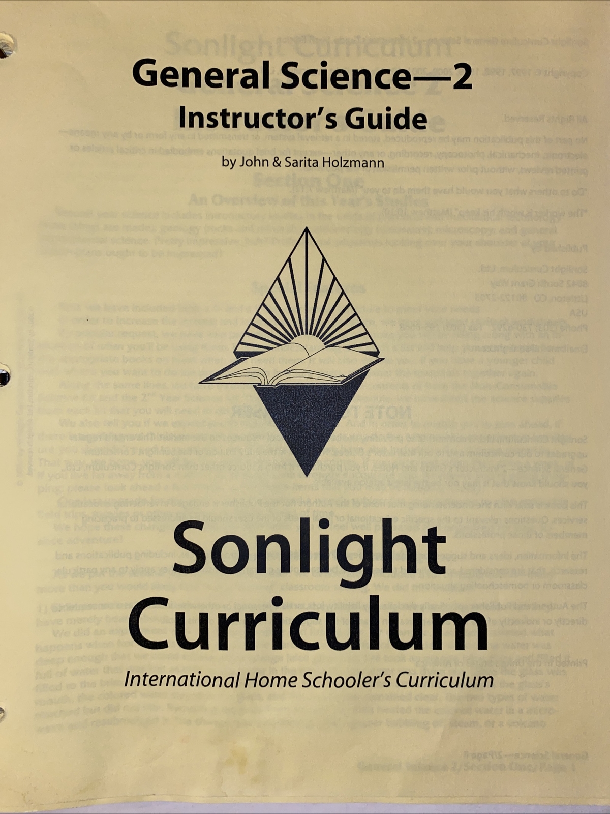 Sonlight Science 2 (now Science C) Guide/Book Set | eBay