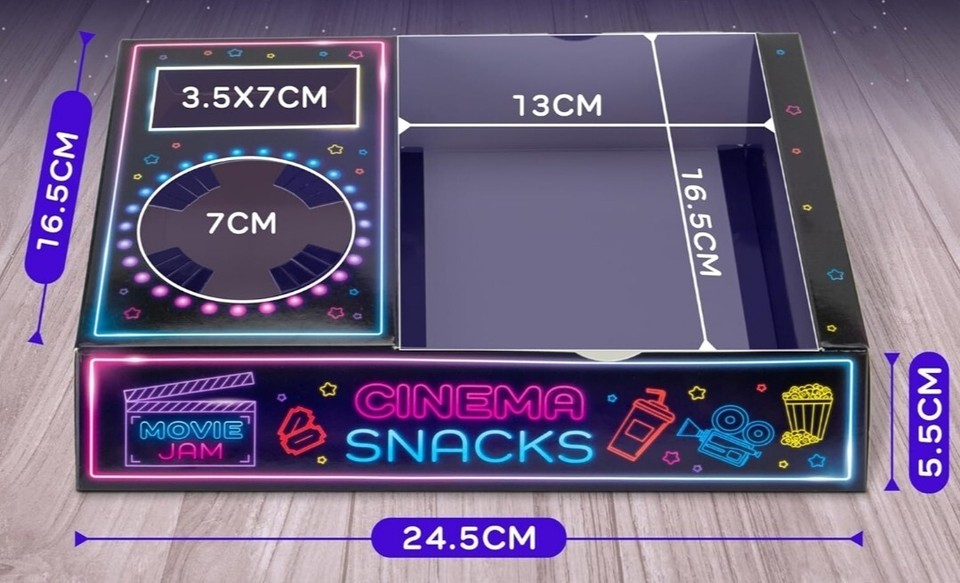 2 Movie Night Snacks Cinema Box Cinema Movie Night Snacks Box Kids ...