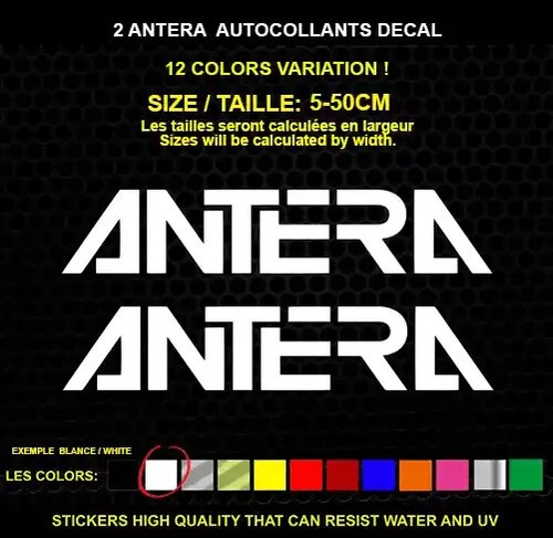 2 ANTERA autocollant Véritable decal autocollant STICKERS IMPERMÉABLE ...