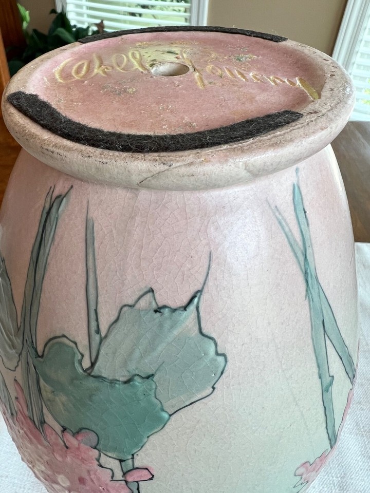 Weller Pottery Hudson Factory Lamp Base signed S. Timberlake 12" | eBay