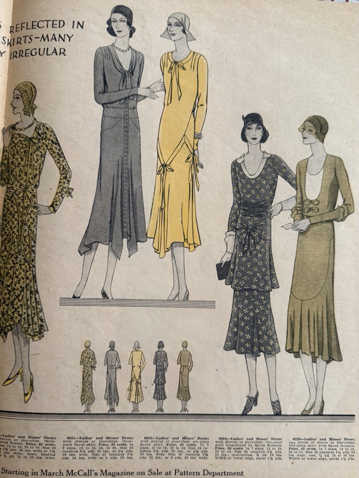 McCall Style News MARCH 1930 Vintage Sewing Patterns Flyer Original ...