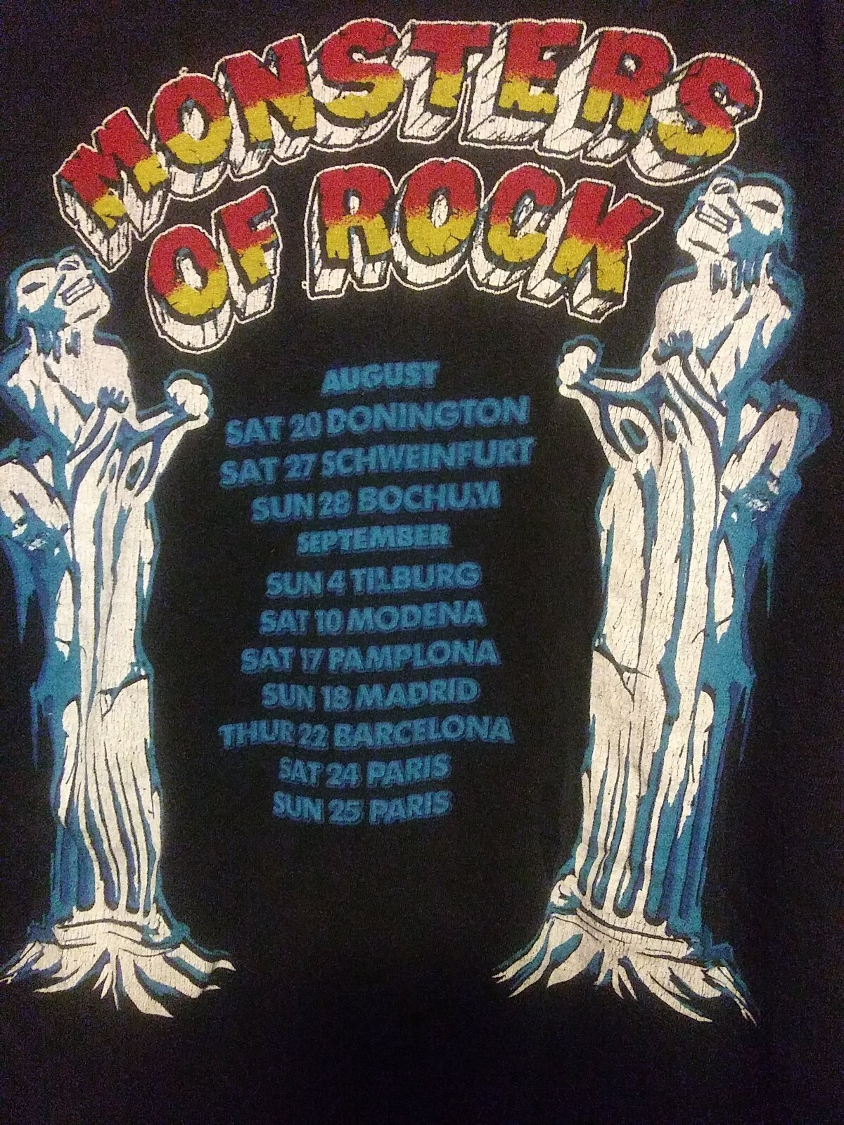 Vintage 1988 IRON MAIDEN MONSTERS of ROCK Kiss Tour… - Gem