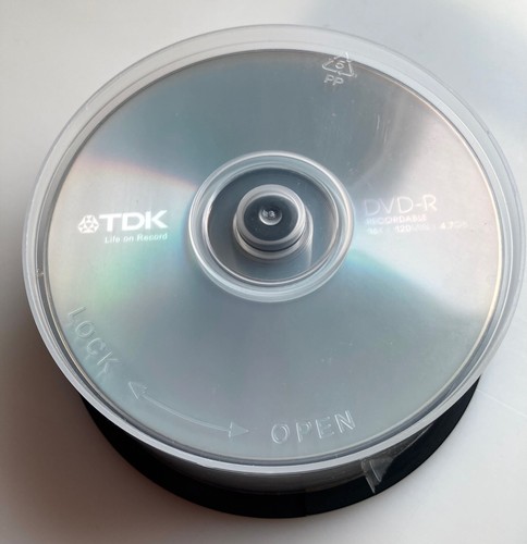 TDK DVD-R 4.7GB 16x Blank Recordable Discs – New, Unused, Open Box (30 ...