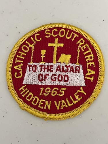 Vintage 1965 Catholic Scout Retreat Hidden Valley Patch | eBay UK