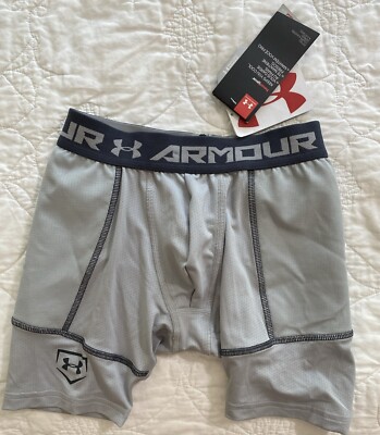 Boy's Under Armour Baseball Compression Sliding Shorts, Small, Gray ...