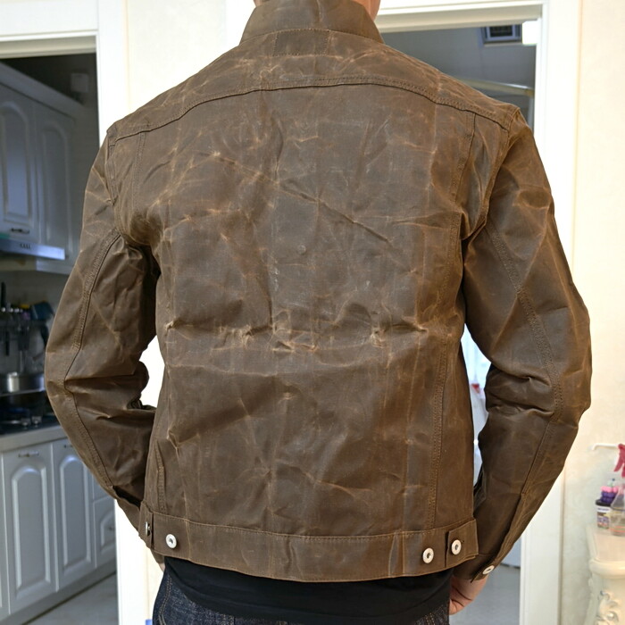 Mens Retro American Western Casual Vintage Style Waxed Cotton Stiff ...