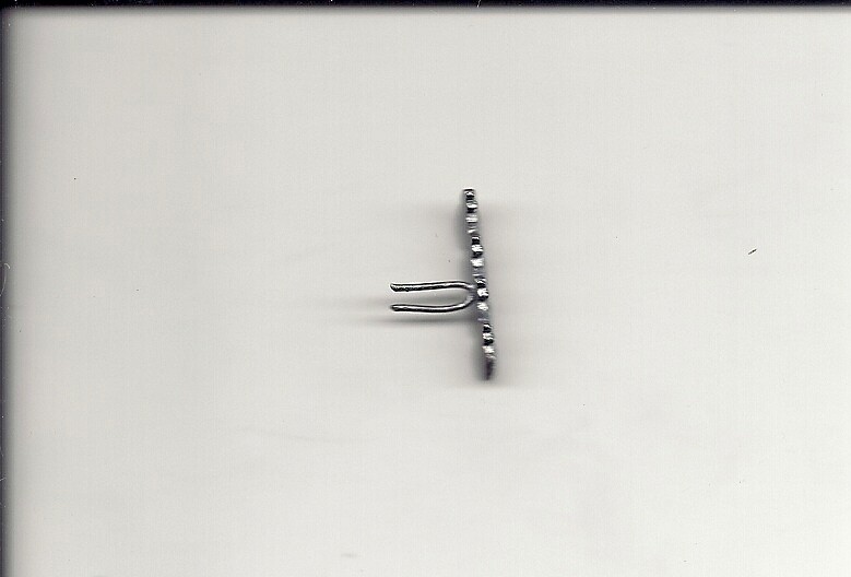 Four oak leaf device attachment 3/16 inch size oak leaves silver ...